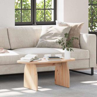 vidaXL Couchtisch Natur 80 x 40 x 35 cm Massivholz Kiefer Vidaxl