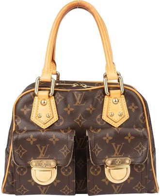 Louis Vuitton Crossbody Bags - Louis Vuitton Canvas Monogram Manhattan PM Handbag - Gr. unisize - in Braun - f&uuml;r Damen