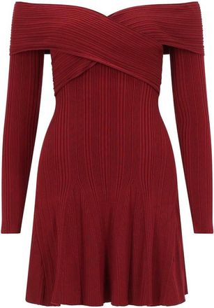 Self Portrait Kurzes Kleid - Dunkelrot