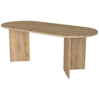 Vente-Unique Vente-unique - Table &agrave; manger 8 personnes - Naturel clair - topania