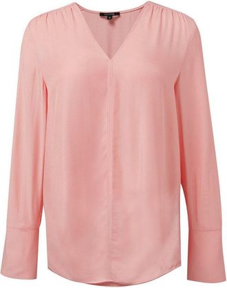 Comma Langarmbluse Bluse Viskosebluse mit V-Ausschnitt