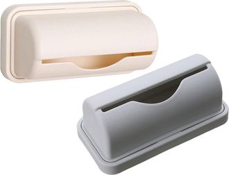 Valiclud 2 St&uuml;ck M&uuml;llbeutelspender Wandmontage ohne Bohren Multifunktionaler K&uuml;chen Organizer Platzsparende Aufbewahrungsbox f&uuml;r M&uuml;lls&auml;cke Plastikt&uuml;ten T&uuml;cher 