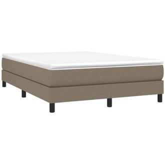 vidaXL Sommier &agrave; ressorts de lit Taupe 140x190 cm Tissu