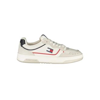 Tommy Hilfiger Wei&szlig;er Ledersneaker f&uuml;r Herren - - Shoes - Herren - Mehrfarbig - 44 EU