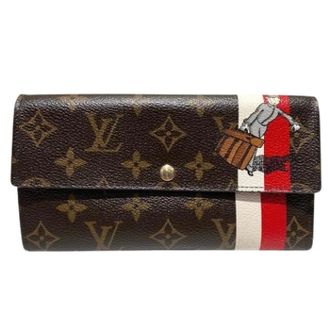Louis Vuitton Portefeuille long pr&eacute;-poss&eacute;d&eacute; Monogram (bi-pli) - Femme - Pre-owned - Brun - Taille: ONE Size