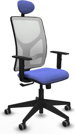 Piqueras y Crespo Home Office B&uuml;rostuhl mit 1D-Armlehnen, h&ouml;henverstellbarer Lendenwirbelst&uuml;tze und festem Kopfteil, ausgestattet mit Sincro 3 Positionen und Schneidesc