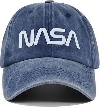 Generico Casquette de Baseball Com Visière NASA Unisexe (1), bleu