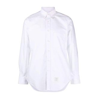 Thom Browne Wei&szlig;e Baumwollhemd mit Knopfkragen - - Shirts - Herren - Wei&szlig; - M