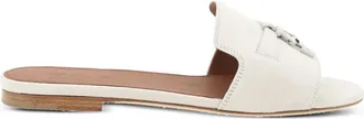 Loro Piana Charms Pantoletten - Wei&szlig;