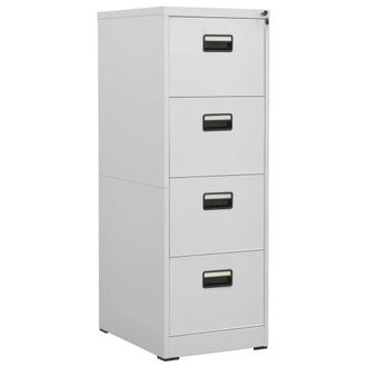 Generic Stahl Aktenschrank, B&uuml;roschrank, Schubladenschrank, Schrank, Stahlschrank, Lagerschrank, Universalschrank, Kommode(Wei&szlig; 46x62x133cm) (46 x 62 x 133 cm