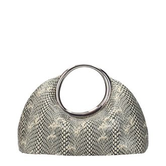 Jacquemus Python-Embossed Leather Top Handle Bag - Beige