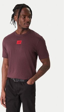 HUGO BOSS T-Shirt Diragolino 50447978 Braun Regular Fit