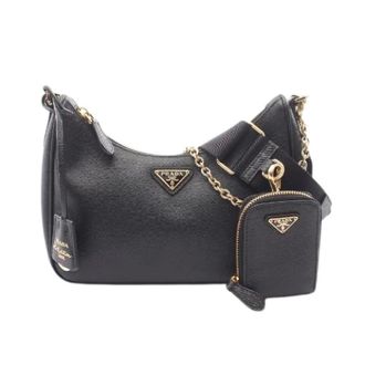 Prada Pre-owned Re-Edition 2005 Saffiano Shoulder Bag - Femme - Pre-owned - Noir - Taille: ONE Size
