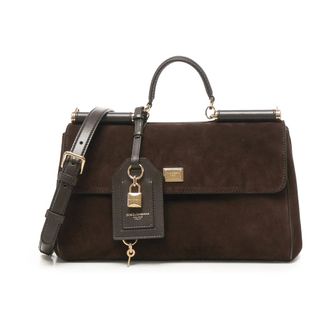 Dolce & Gabbana Femme, Sacs, Brun, Taille: ONE Size Sac bandouli&egrave;re Sicily Petit Mod&egrave;le