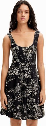 Desigual Damen Vest_tually Dress, Schwarz, S EU