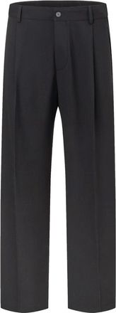 Strellson Hose aus Wollmischung mit Bundfalten vorne - lockere Passform in