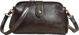 Generic Sac &agrave; bandouli&egrave;re vintage en polyur&eacute;thane de couleur unie pour femme, sac &agrave; main messager de grande capacit&eacute; r&eacute;sistant &agrave; lusure pour un usage quotidie