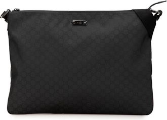 Gucci Hobo Bags - GG Nylon Crossbody - Gr. unisize - in Schwarz - f&uuml;r Damen