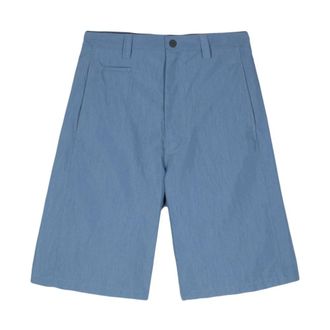 Maison Kitsun&eacute; Topstich Bermuda - - Shorts - Herren - Blau - W38