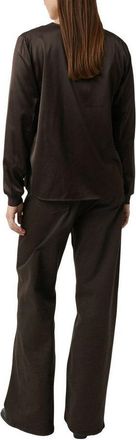 Comma Blusentop Satinbluse mit V-Ausschnitt - Regular Fit