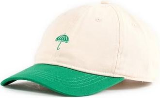 H&eacute;las. Casquette bi-colore &agrave; logo brod&eacute; en coton
