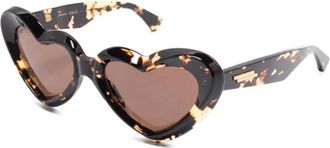 Bottega Veneta Femme, Accessoires, Brun, Taille: 55 MM Linea Ribbon Lunettes de soleil