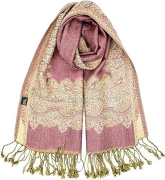 achillea Écharpe réversible Pashmina à motif cachemire, châles et foulards pour assortir à une robes de soirée, écharpes indiennes exotiques toute saisons, 28 