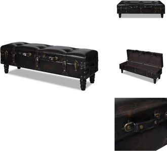 vidaXL Sitzbank Lange Sitztruhe Sitzhocker Aufbewahrungstruhe Bank Braun - Sitzbank - Truhenbank - Aufbewahrungsbox - Wohnzimmer Dekoration - Braune Möbel