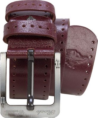 Rock Creek Herren Leder G&uuml;rtel Jeansg&uuml;rtel Herreng&uuml;rtel Lederg&uuml;rtel Echt Leder Rindsleder G&uuml;rtel Metall Dornschlie&szlig;e G-006 Weinrot 120