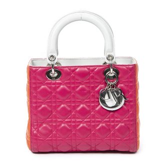 Dior Crossbody Bags - Medium Tricolor Lady Dior - Gr. unisize - in Rosa - f&uuml;r Damen
