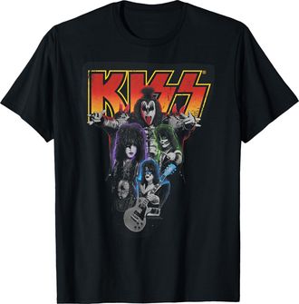 Kiss Hard Rock Music Band Neon Band by Rock Off T-Shirt