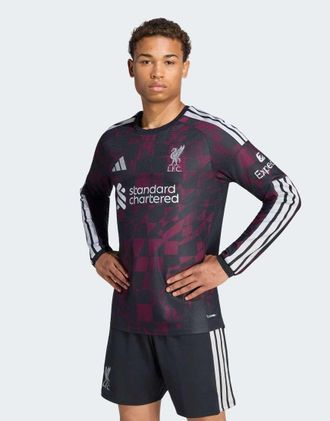 adidas Liverpool fc 26/27 drittes authentisches Trikot Langarm in Schwarz