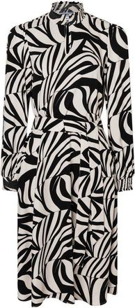 More & More A-Linien-Kleid flie&szlig;endes Midikleid, Alloverprint