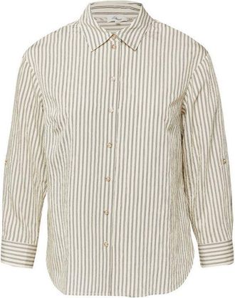 s.Oliver Langarmbluse Bluse Strukturierte Viskosemix-Bluse mit Turn-up