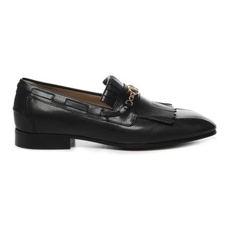 Valentino Garavani Schwarze Fransen Flache Schuhe Italien - - Shoes - Herren - Schwarzk - 41 1/2 EU