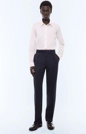 Fursac Pantalon large en laine &agrave; rayures - Taille 36 - Homme