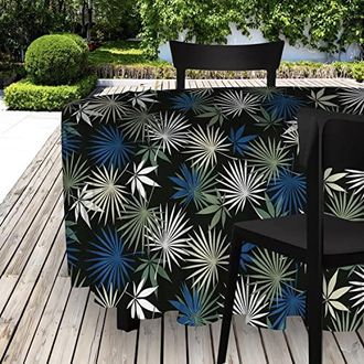 Soleil d'Ocre Nappe Toile Cirée Ovale 140X240 cm Exotique