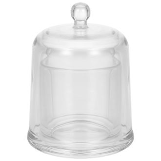 Hemobllo Glas Butterdose mit Deckel W&uuml;rfelf&ouml;rmiges Bonbonglas Transparenter Kerzenhalter 120ml Mehrzweck Vorratsglas f&uuml;r S&uuml;&szlig;igkeiten und Dekoration