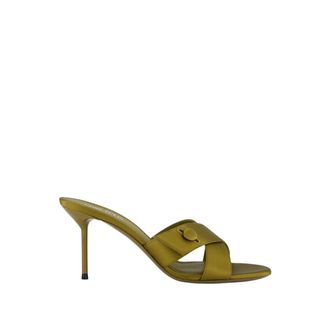 PARIS TEXAS Gr&uuml;ne Satin Couture Mules - - Shoes - Damen - Gr&uuml;n - 36 EU