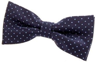 Retreez Noeud papillon tiss&eacute; pr&eacute;-nou&eacute; pour homme 11,5 cm, Bleu marine &agrave; pois bleu clair, taille unique