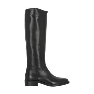 Julie Dee Mw062 Kniehohe Lederstiefel - - Shoes - Damen - Schwarzk - 39 EU