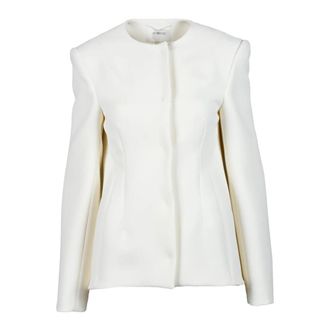 Sportmax Aceri Jacke mit Automatischem Verschluss - - Jackets - Damen - Wei&szlig; - 2XS