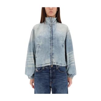 Diesel Cotton Denim De-Flowye-S Jacke - - Jackets - Damen - Blau - M