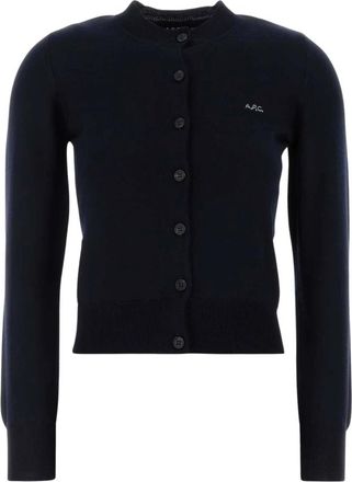 A.P.C. A.p.c., Femme, Pulls, Bleu, Taille: 38 FR Cardigan