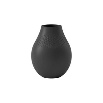 Villeroy & Boch Villeroy und Boch Collier Noir Vase Perle No. 2, 16 x 116 x 20 cm, Premium Porzellan, Schwarz