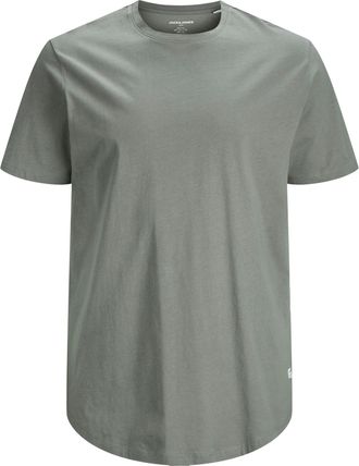 Jack & Jones Herren Rundhals T-Shirt JJENOA - Regular Fit Plussize XXL-8XL, Größe:5XL, Farbe:Sedona Sage 12184933