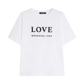 Max Mara Wkdagile T-Shirt - - Tops - Damen - Wei&szlig; - M