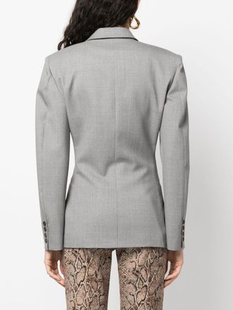 ARMARIUM Double-Breasted Virgin Wool Blazer - Grey