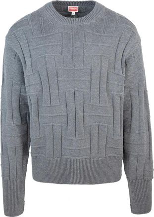 Kenzo Homme, Pulls, Gris, Taille: L Pull en Maille Gris