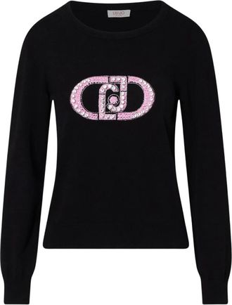 Liu Jo Rundhals-Pullover - - Knitwear - Damen - Schwarzk - M